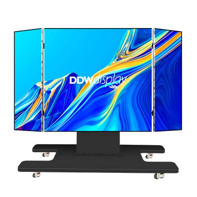 China Portable All in One Integrated Lifting Folding P0.93 P0.78 Rental Video Wall Micro COB Indoor Led Display Screen for Conference for sale