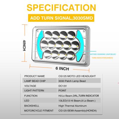 575*350*295 mm YAYE CG125 Built-in Motorcycle LED Headlight Bulb with DRL / Turn