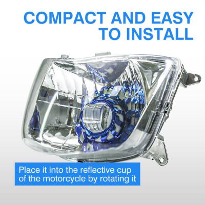 20W 2000LM Motorcycle DRL Headlight White Yellow Light Blue DC12V
