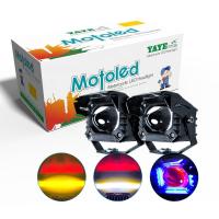 Quality Motorcycle Lighting Systems Blue DRL Dual Color White Yellow Light with Red Evil YAYE for sale