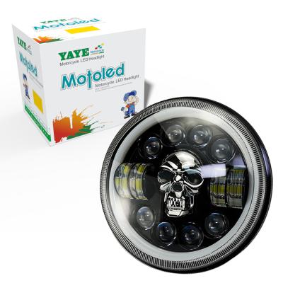 Κίνα Συγκρότημα φώτων LED για μοτοσυκλέτες 10000LM για το σύστημα φωτισμού Skull Ghost 7 Inch προς πώληση