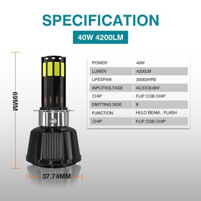 AC DC 8-80V Voltage Motorcycle Bulbs Headlight for Bajaj 100 150 Ct100 Boxer