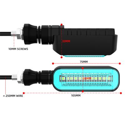 Κίνα 6500k Φως σήματος στροφής LED μοτοσυκλέτας για ηλεκτρικά αυτοκίνητα 12LED ένας δείκτης σχήματος προς πώληση