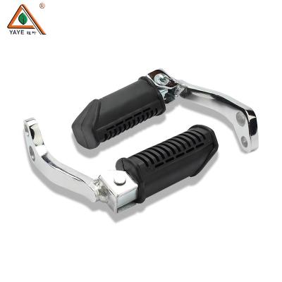 GN125 Motorcycle Front Footrest Parts Aluminum Rubber Wide Foot Pegs For