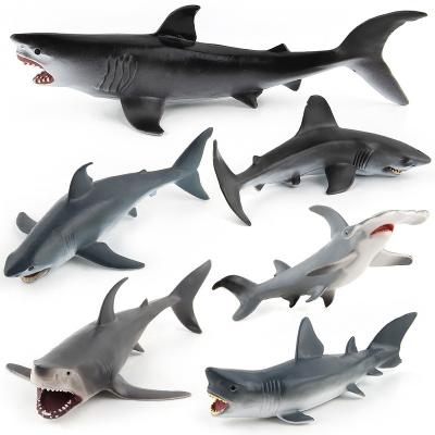 Cina 6 PCS Grande Squalo Bianco Modello Giocattolo Decorazione Desktop Collezione Festa Favori Giocattoli Per Ragazzi Ragazze Bambini in vendita