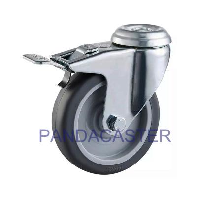 Cina Gray Non Marking Rubber Casters 100mm A 4 POLLICI con la serratura doppia in vendita