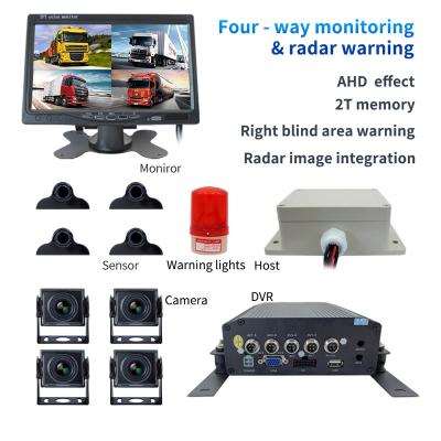 Cina 4pcs Parking Sensors Safe Parking Alarm Car Blind Spot Camera Visual Monitoring System For BUS/Truck/Excavator/Cement Mixer in vendita