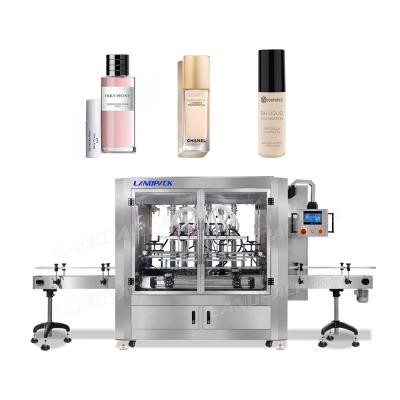 Cina LANDPACK Cosmetic Cream Paste Moisturizing Essence Olive Oil Lotion Filling Capping Machine with Bottle Cleaning Washing in vendita