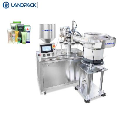 Cina Landpack Fully Automatic Plastic Toothpaste Tube Soft Cosmetic Cream Paste Tube Filling Sealing Machine in vendita
