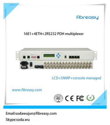 China optical modems 16e1 pdh mux with 4FE 2RS232/422/485 Fiber Optical Dual Fiber 20km fiber optical Multiplexer for sale