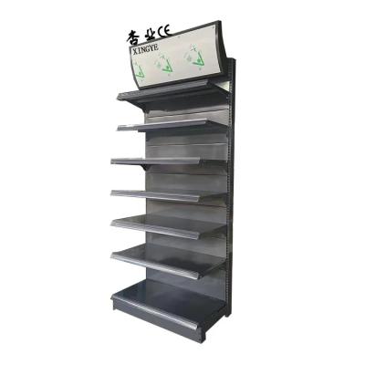 Cina Fabrica taglia personalizzata colore logo singolo lato grigio brillante display scaffale display gondola centro commerciale display rack in vendita
