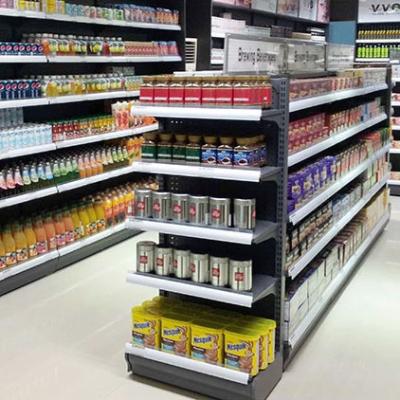 Cina 2021 Prezzo favorevole 4 strati Gondola a doppio lato Mensole del supermercato in vendita