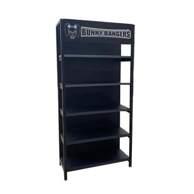 Cina Xingye Factory Custom Size Color 2023 nuovo prodotto nero display rack metal display gondola rack supermercato scaffale in vendita