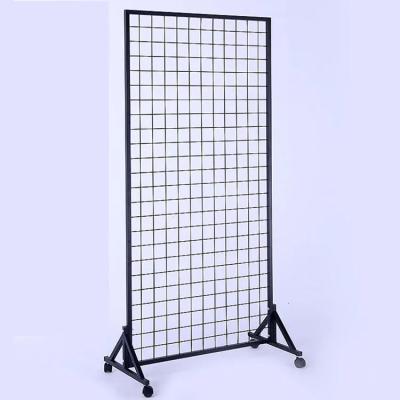 Cina Cornice di rete H90cm x L90cm Scaffalature di visualizzazione Scaffalature verticali di rete di ferro scaffalatura di pavimento di rete mobile di supermercato scaffalatura di rete di filo in vendita