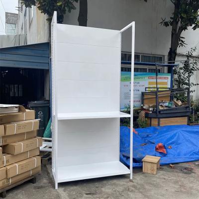 Cina Fabbrica colore personalizzato taglia bianco supermercato scaffale monoparte display rack 4 posta scaffale cosmetica in vendita