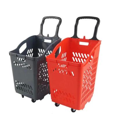 Cina 70 litri di carrello rosso e carrello di spesa negozio al dettaglio in vendita in vendita