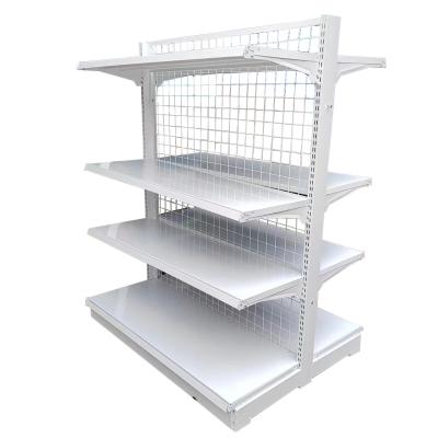 China Op maat gemaakte professionele ontwerp dubbelzijdig rek Gondola Display plank Supermarkt plank Gondola Te koop
