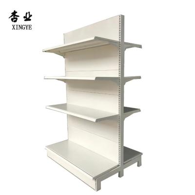 China Fabriek maat kleur metaal Dubbelzijdig wit 48 inch winkel planken Te koop