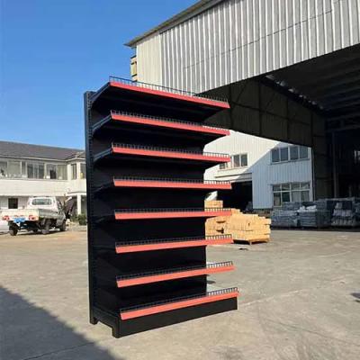 Cina Fabrica Dimensioni personalizzate Colore Q235 Acciaio nero 90cm scaffali in metallo scaffali per supermercati scaffali dei negozi di moda in vendita