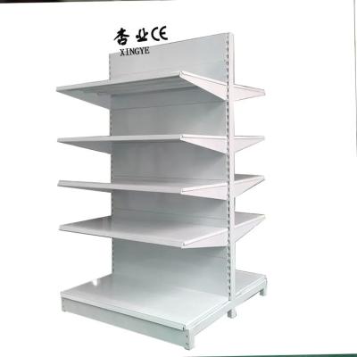 Cina fabbrica colore personalizzato dimensione doppio lato bianca scaffalatori di alimentari scaffalatori di supermercati scaffalatori gondola scaffalatori in vendita