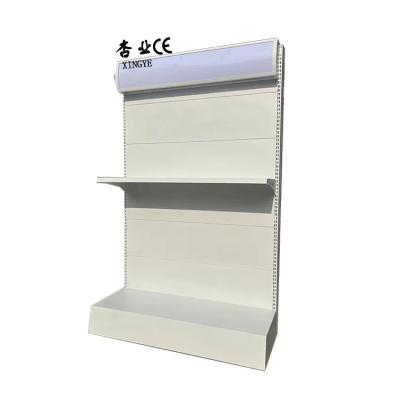 Cina Fabrica colore personalizzato dimensione unilaterale super m kt scaffale attrezzature per negozi di vendita al dettaglio bianchi scaffalature da parete con scatola luce in vendita