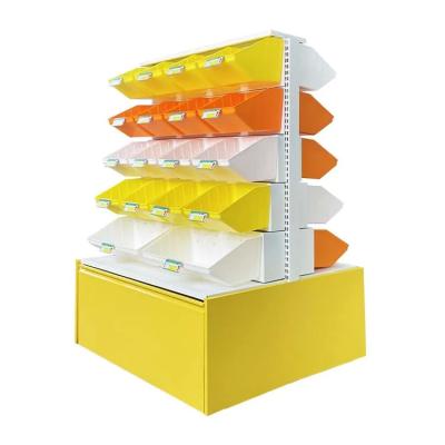 Cina Fabbrica colore personalizzato dimensione supermercato menù scaffale di caramelle a doppio lato scaffale in vendita