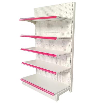 China Fábrica Dimensão personalizada Cor Leite Branco Gondola Prateleiras Prateleiras de supermercado Prateleiras de mercado exposição Prateleira de parede à venda