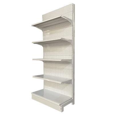China Shanghai xingye schap winkelplanken supermarktapparatuur witte wandwand gondel display plank rekken Te koop