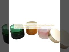 50g Glass Jar Round Bottom Face Eye Cream Frosted Glass Jar with Plastic Cap Cosmetic Packaging