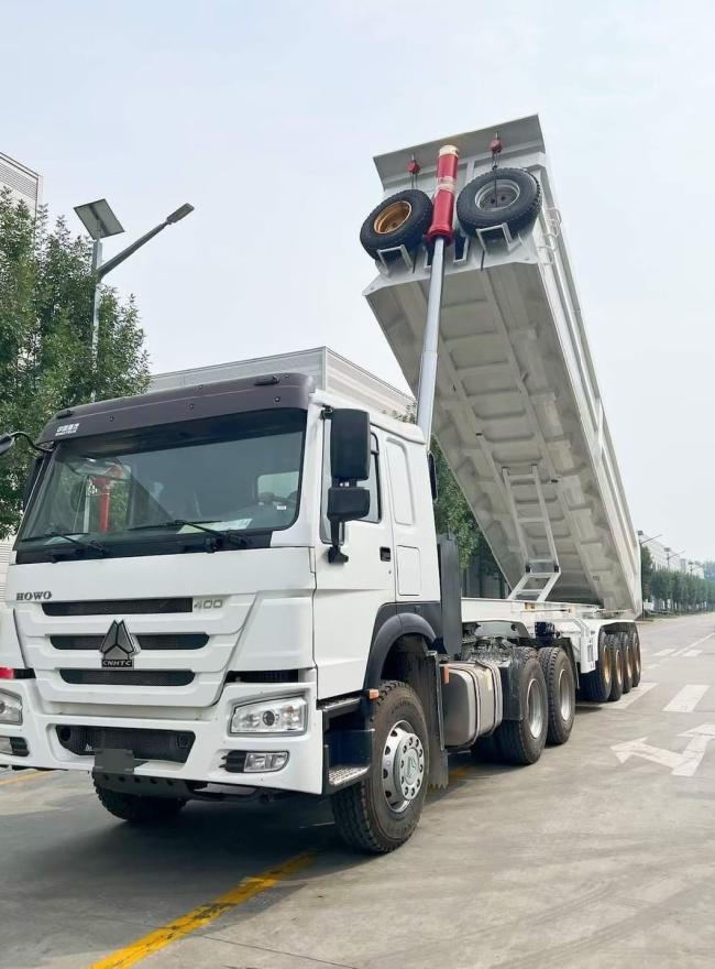 Extra Capacity Quad-Axle Dump Trailer Truck Trailer for Bulk Transport