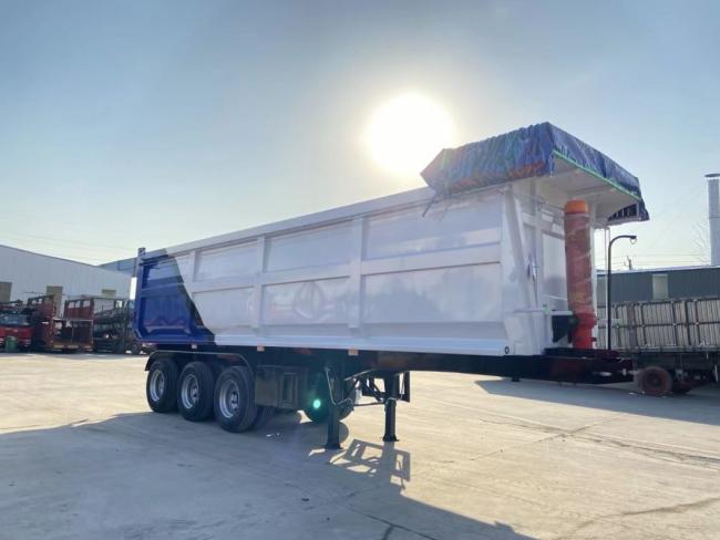 3/4 Axles 30-45 Cbm Tipper Utility Dump Trailer 30-100 Tons Transport Sand Stone Semi Trailer