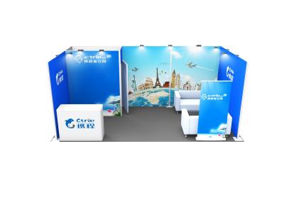 Cina Cabina su ordinazione di mostra del tessuto di tensione della vendita all'ingrosso della cabina della fiera di pubblicità in vendita
