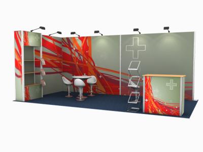 Cina 10 * la mostra della fiera commerciale da 20 Ft visualizza il tessuto di alluminio di alta tensione della metropolitana in vendita