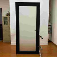 Quality Weather Frosted Aluminium Hinged Doors Smart Electronic Lock Aluminium Pivot Door for sale