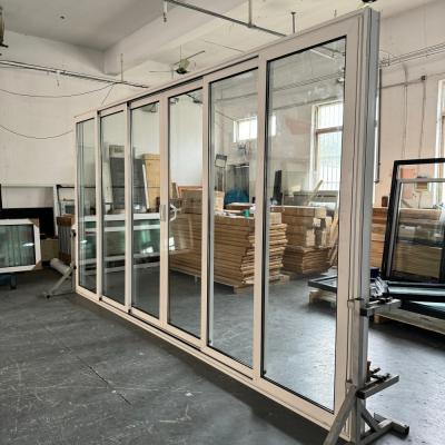 Partition Aluminium Sliding Glass Doors CE Customized Glass Aluminium Framed