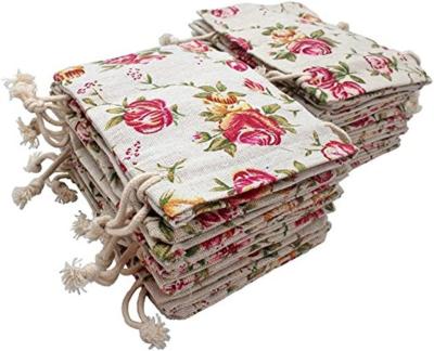 中国 Drawstring Bags Burlap Flower Pouch Bags Gift Bags Jewelry Pouches for DIY Craft Wedding Party, 5X7 Inches 販売のため