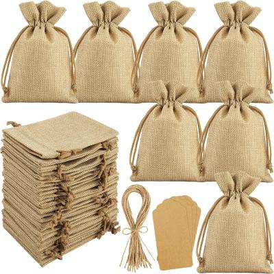 中国 Drawstring Bags Burlap Flower Pouch Bags Gift Bags Jewelry Pouches for DIY Craft Wedding Party, 5X7 Inches 販売のため
