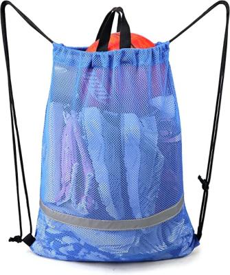 中国 Beach BeeGreen Mesh Drawstring Bag Backpack Lightweight Heavy Duty For Sport 販売のため
