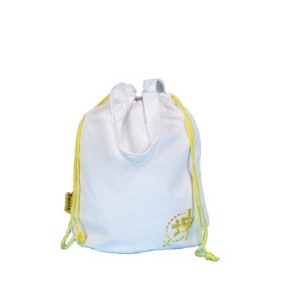 China Sacolas de algodão reutilizáveis com impressão por transferência térmica e zíper com contraste de cores à venda