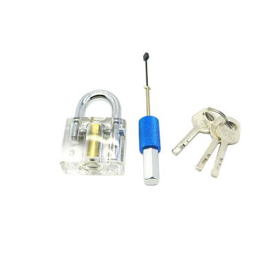 China Transparent Diamond Practice Padlock Pick Lock Kit Combination Of Equipment for sale