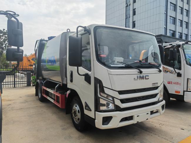 Front picture of JMC Compactor Garbage Collection Bin Cleaning Truck For Sale in Morocco