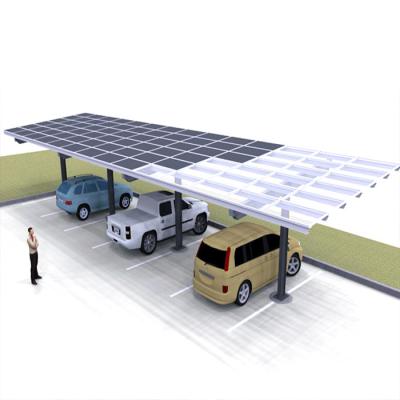 China Width 2.5~3m Residential Module Mounting Brackets Structure Carport Solar Power Parking Lot for sale