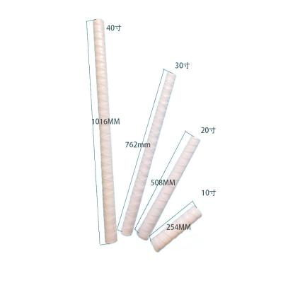 Cina 10 20 30 40 pollici 1 5 10 20 50 100 Micron String Wound PP Yarn Filter Cartridge per pretrattamento RO in vendita