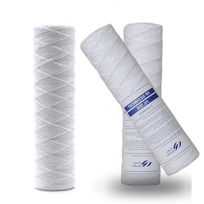 Cina 10 20 30 40 pollici Cartuccia di filtro per ferite a stringa per bevande con membrana in polipropilene in vendita