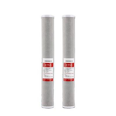 China 20in*2,5 CTO-Filterpatrone mit aktiviertem Kohlenstoff für Haushaltswasserfiltersysteme zu verkaufen