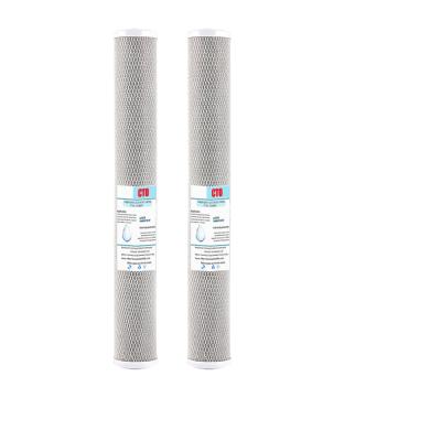 China 20 inch platte mond gecomprimeerd koolstoffilter element voor commerciële zuivere watermachine Te koop