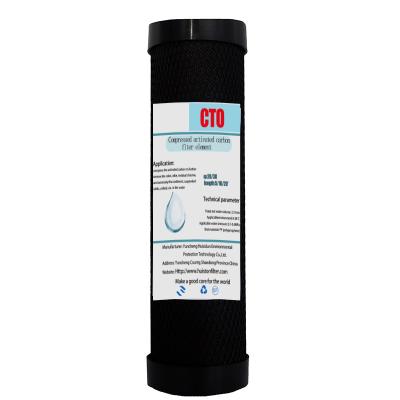 China 10 Micron 10 20 Inch CTO Carbon Block Filter Cartridge voor waterfiltratiesysteem Te koop
