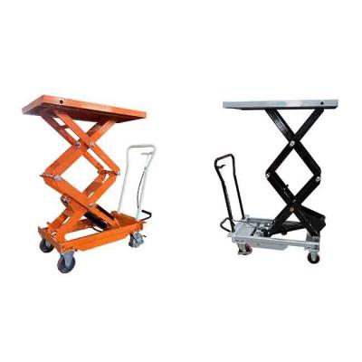 China Mobile 0.8 Ton Double Scissor Lift Tables 1010mmx520mm Max Height 1410mm for sale