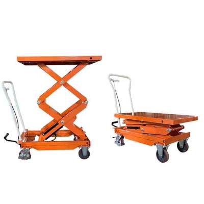 China Hydraulic Mobile 300kg Hand Operated Scissor Lift 1010mmx520mm Max Height 1585mm zu verkaufen