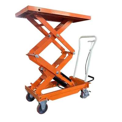 China 1000Kg Manual Scissor Lift Tables Mobile Platform 39.76inx20.47in Max Height 37.40in for sale